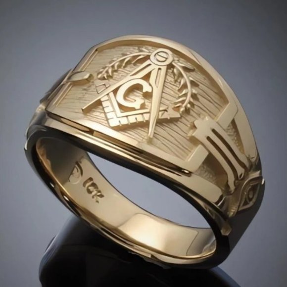 Masonic Ring | Accessories | Ag Freemasonry Masonic Ring G Pillars ...